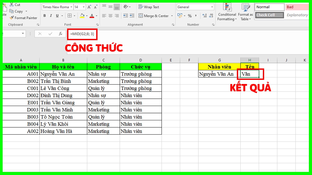 Tổng hợp các hàm Excel nâng cao thông dụng nhất